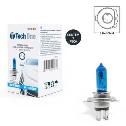 Lâmpada Super Brancas H4 12V . 55W